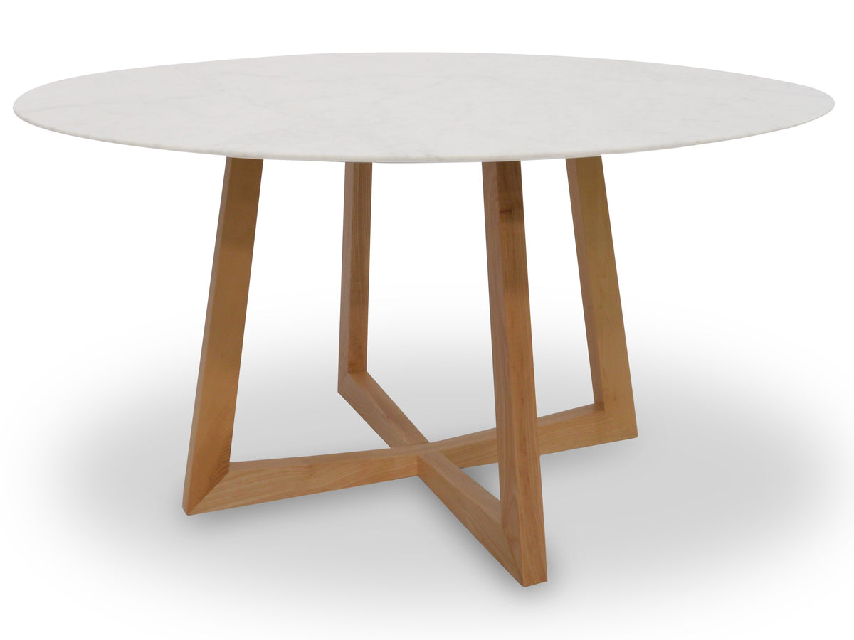 Zodiac 1.5m Round Marble Dining Table - Natural | Culture Home ...